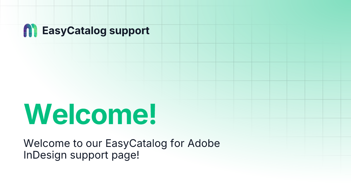 Welcome! | EasyCatalog support